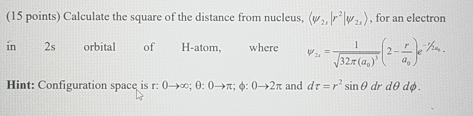 Solved (15 points) Calculate the square of the distance from | Chegg.com