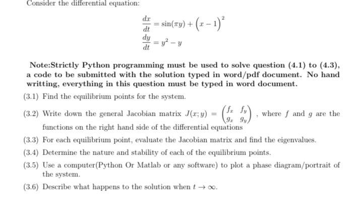 Solved Consider the differential equation: | Chegg.com