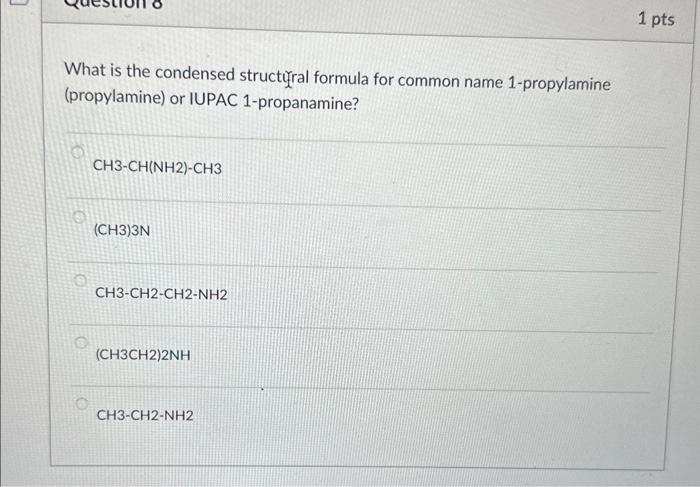 Solved What is the condensed structựral formula for common | Chegg.com