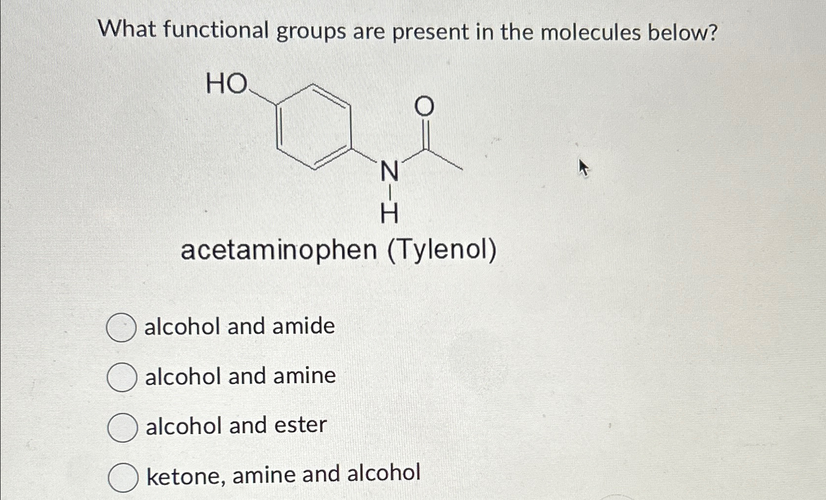 Solved What functional groups are present in the molecules | Chegg.com