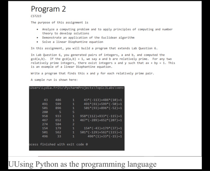 Solved Program CST215 The purpose of this assignment is | Chegg.com