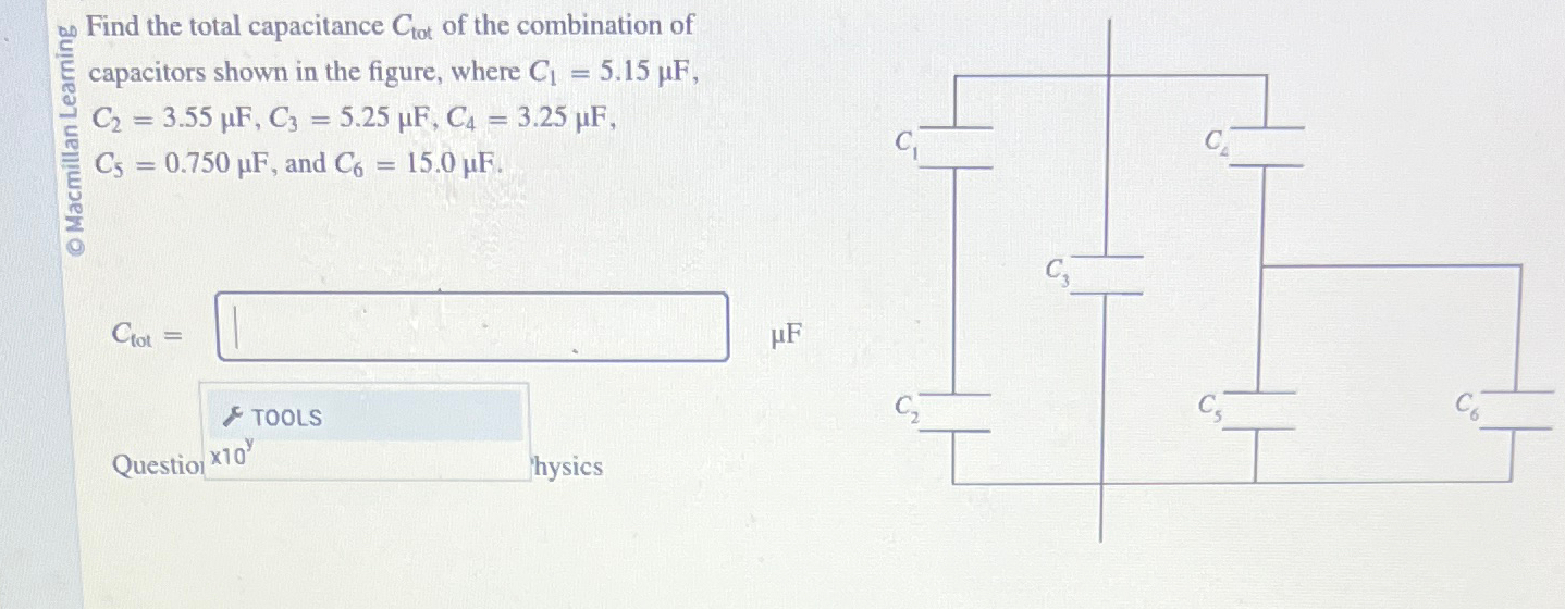 Solved Find the total capacitance Ctot ﻿of the combination | Chegg.com