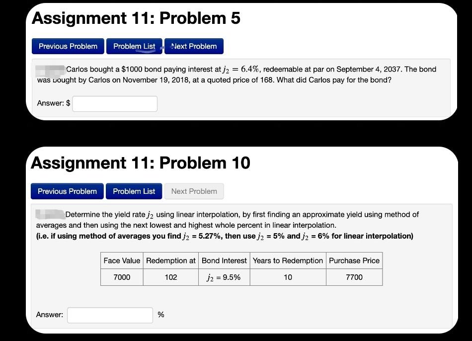Solved Assignment 11 Problem 5 Previous Problem Problem 5461