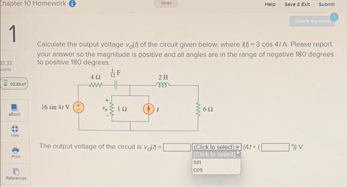 Solved Chapter 10 Homework Seved Help Save & Exit Submit | Chegg.com Solved Chapter 10 Homework Seved Help Save & Exit Submit | Chegg.com