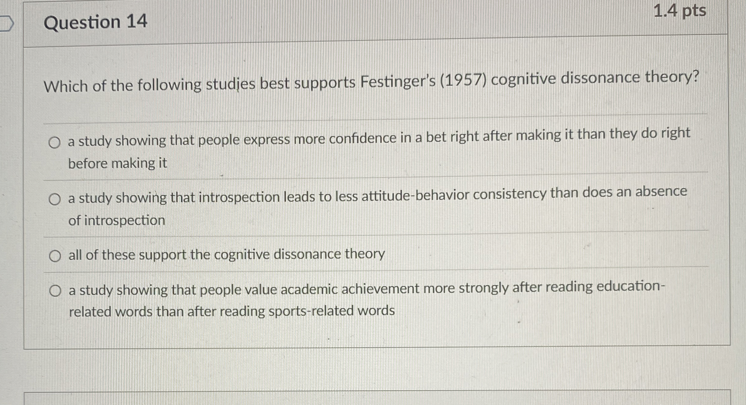 Solved Question 141.4 ﻿ptsWhich of the following studies | Chegg.com