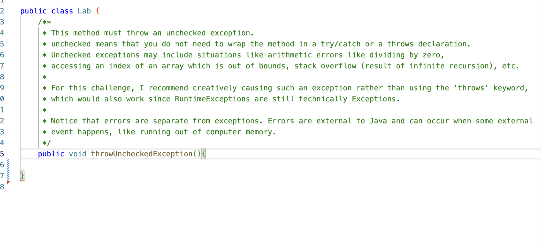 Solved How to fix uncheked exceptions? | Chegg.com