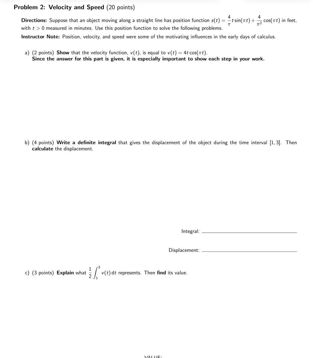 Solved Directions Suppose That An Object Moving Along A