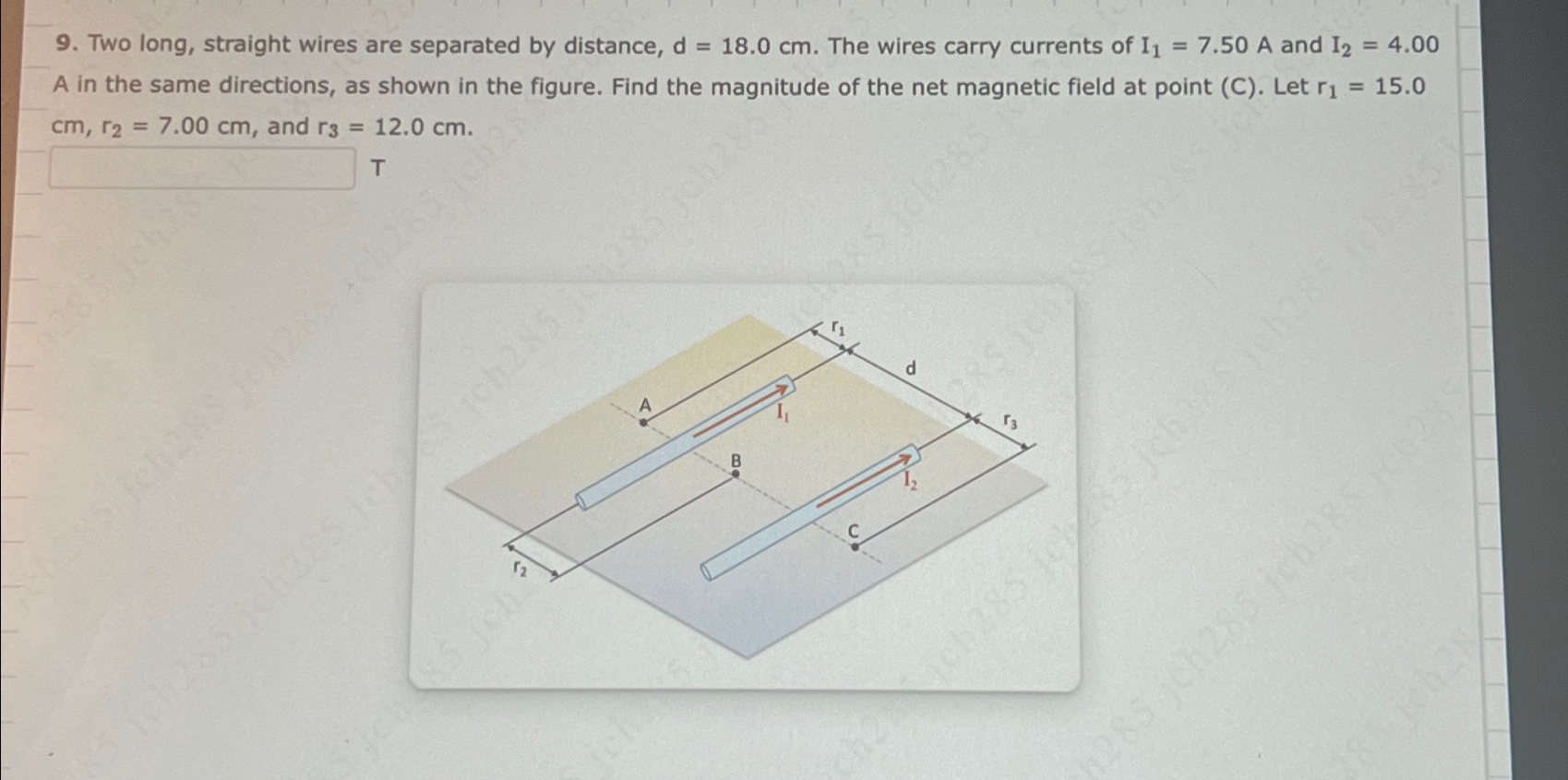 Solved Two long, straight wires are separated by distance, | Chegg.com