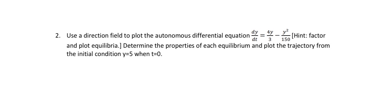 Solved Use a direction field to plot the autonomous | Chegg.com