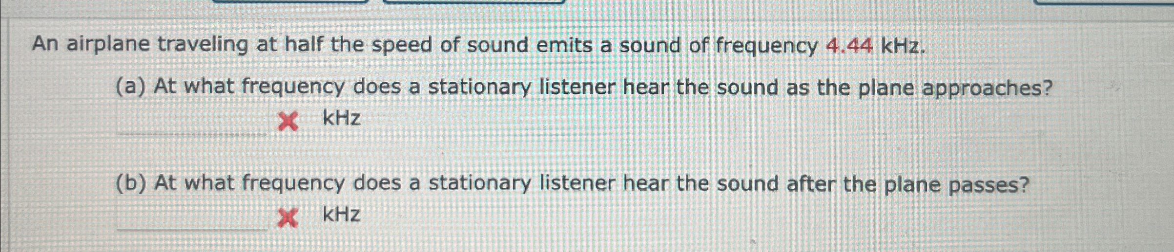 Solved An airplane traveling at half the speed of sound | Chegg.com
