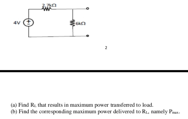 Solved (a) ﻿Find RL ﻿that results in maximum power | Chegg.com