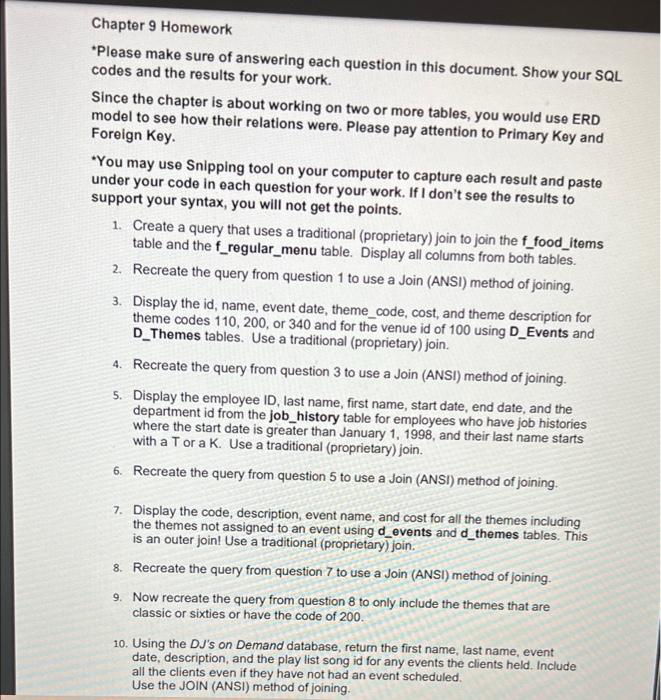 Solved Chapter 9 Homework *Please make sure of answering | Chegg.com