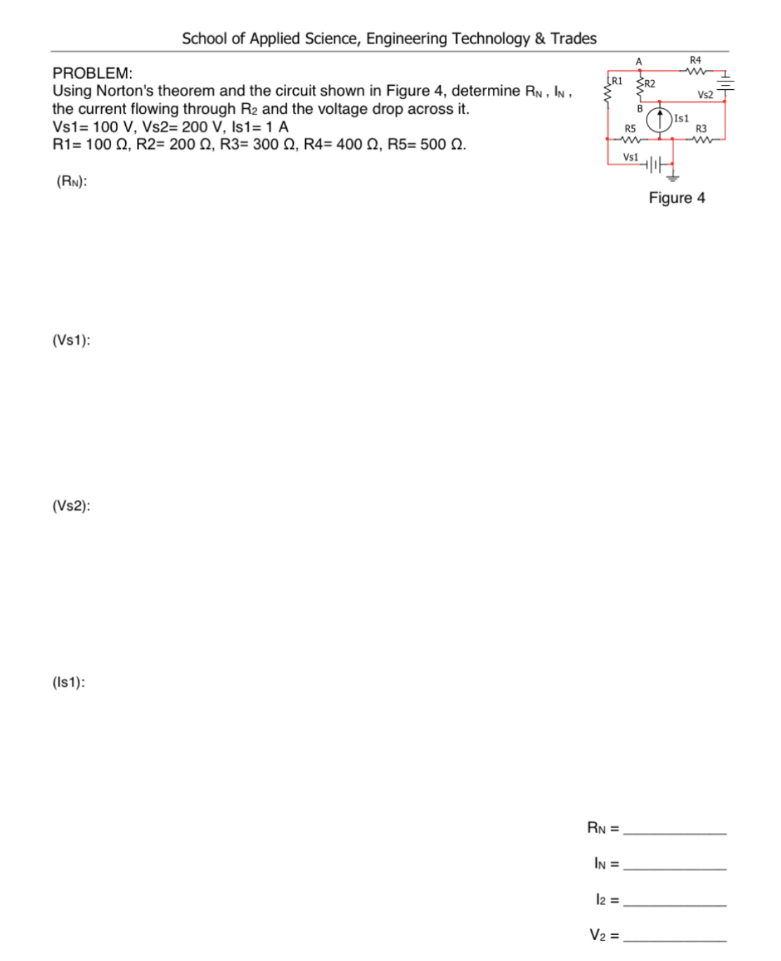 Solved PROBLEM:Using Norton's theorem and the circuit shown | Chegg.com