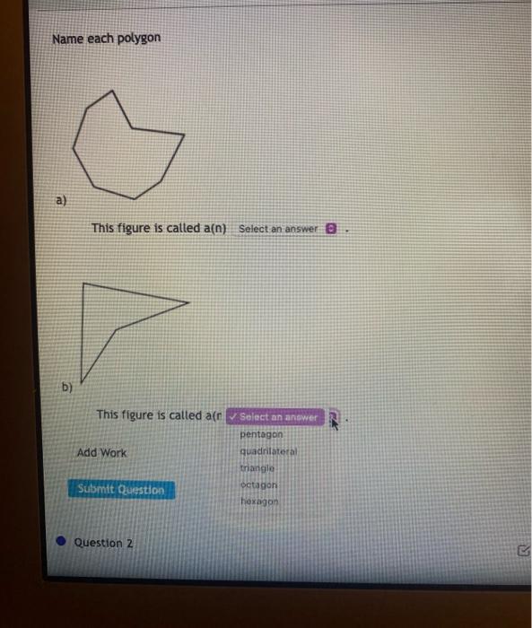 Solved Name each polygon | Chegg.com