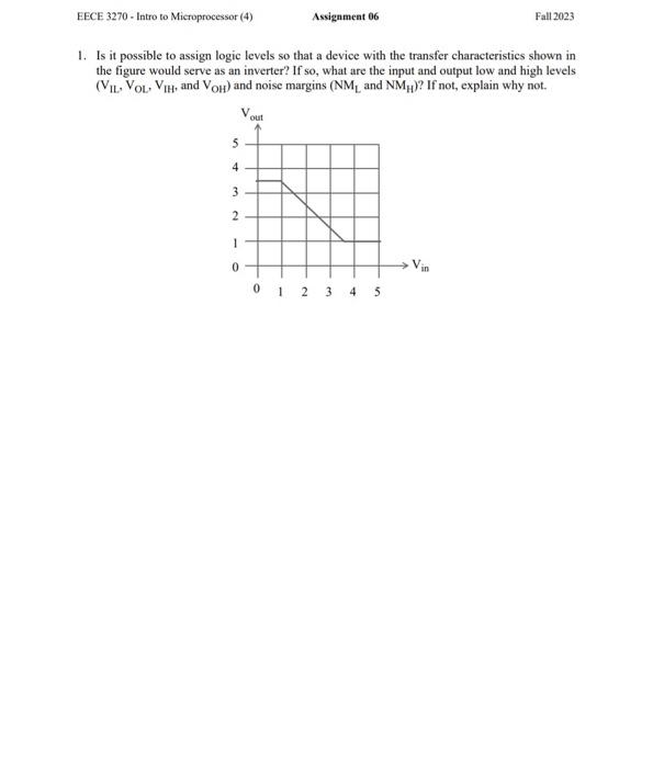 Solved 1. Is it possible to assign logic levels so that a | Chegg.com
