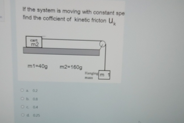 Solved If the system is moving with constant spe find the | Chegg.com