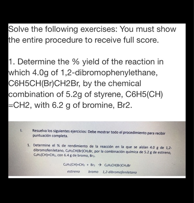 Solved Solve the following exercises: You must show the | Chegg.com