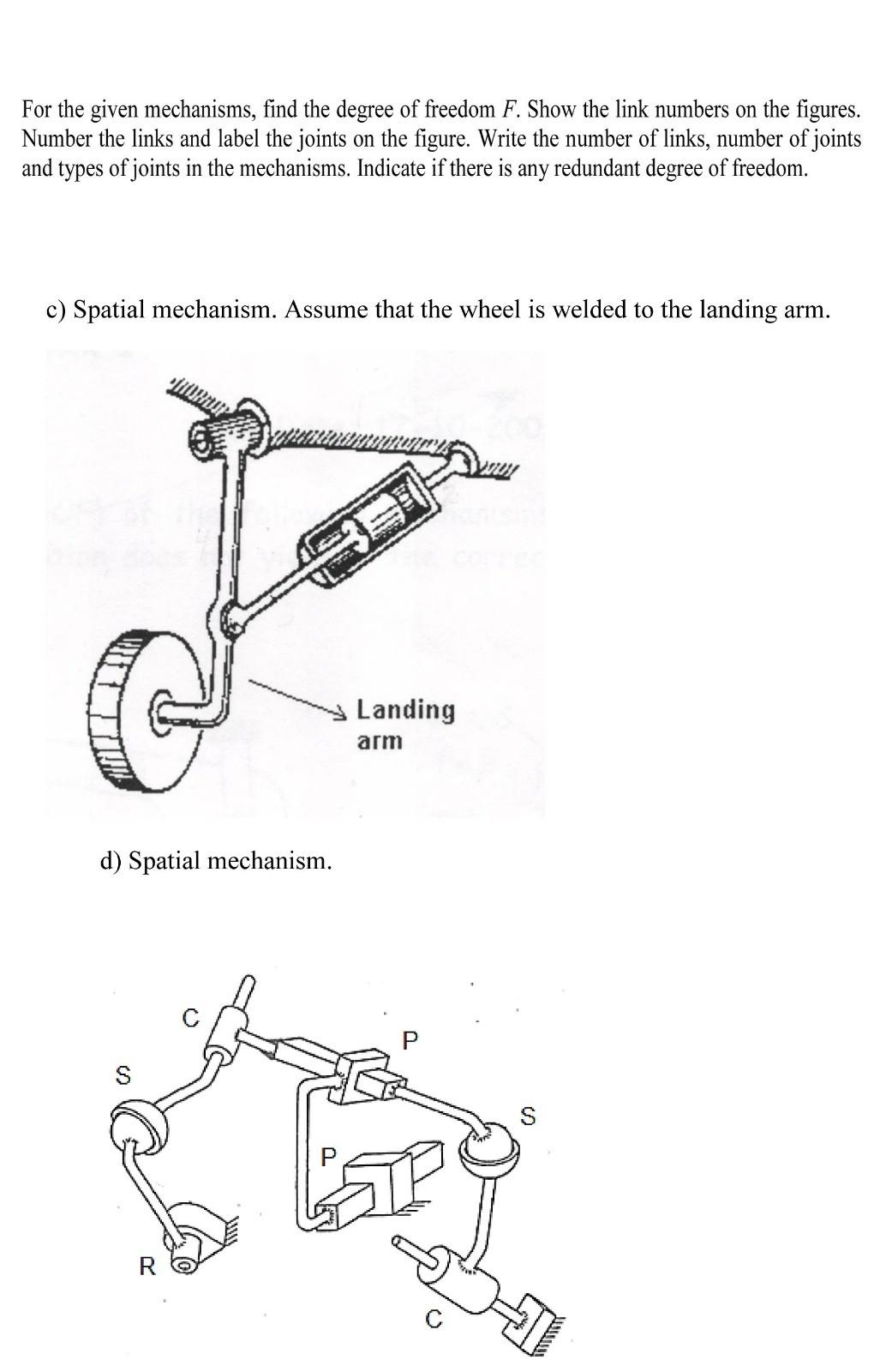 Solved For the given mechanisms, find the degree of freedom | Chegg.com
