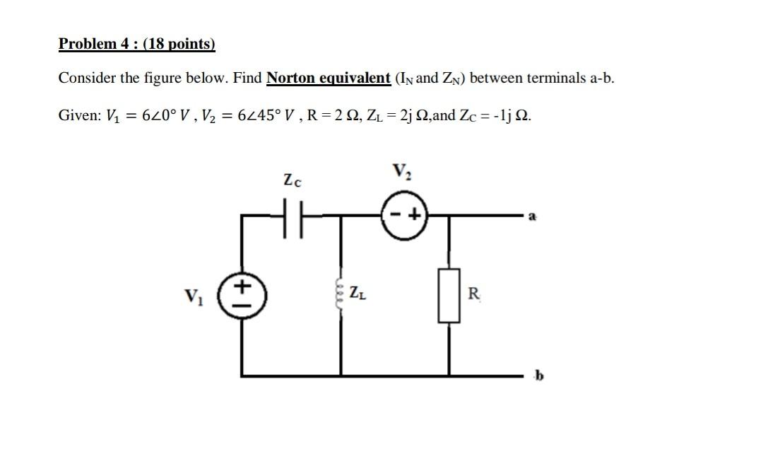 Solved Problem 4: (18 points) Consider the figure below. | Chegg.com