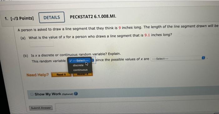 Solved inches long. The length of the line segment drawn | Chegg.com