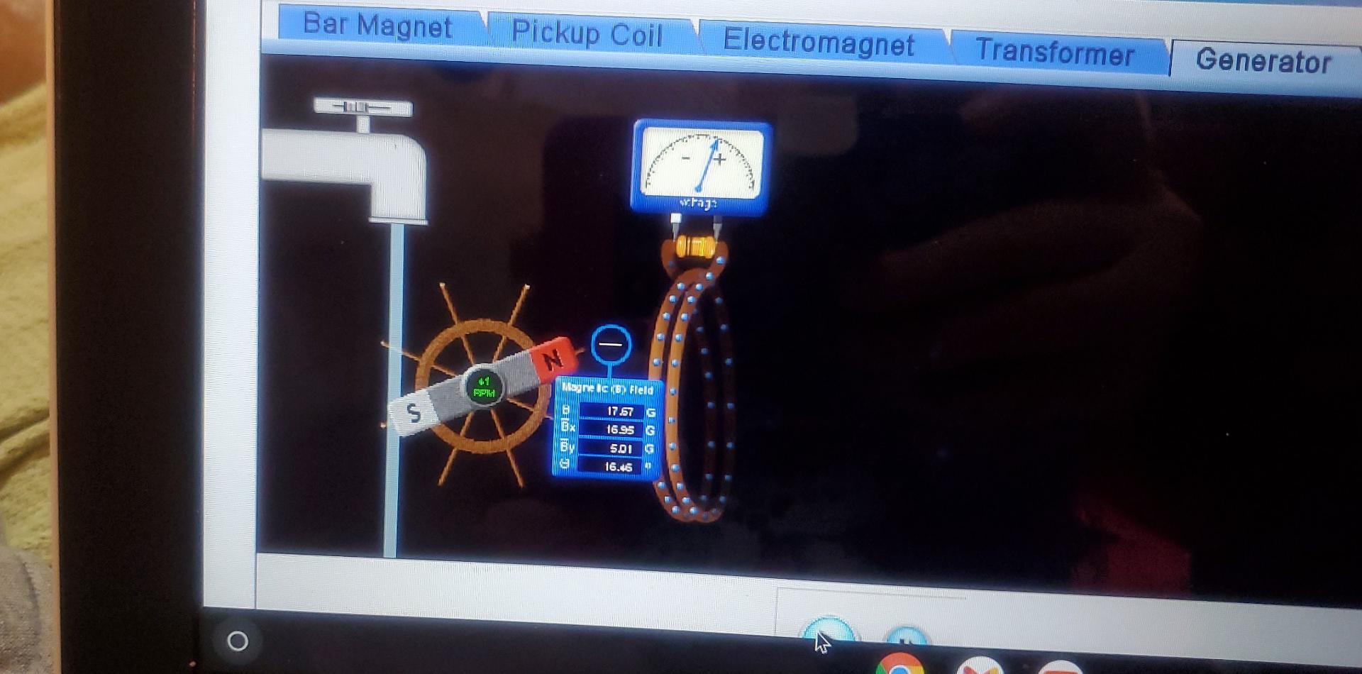 Solved Using the stimulation on PhET.colorado Faradays | Chegg.com
