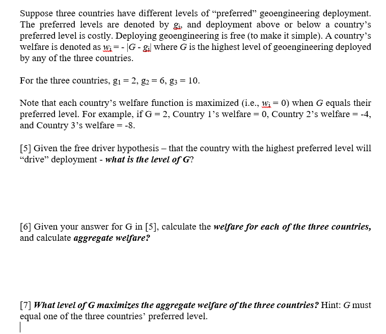 Suppose Three Countries Have Different Levels Of