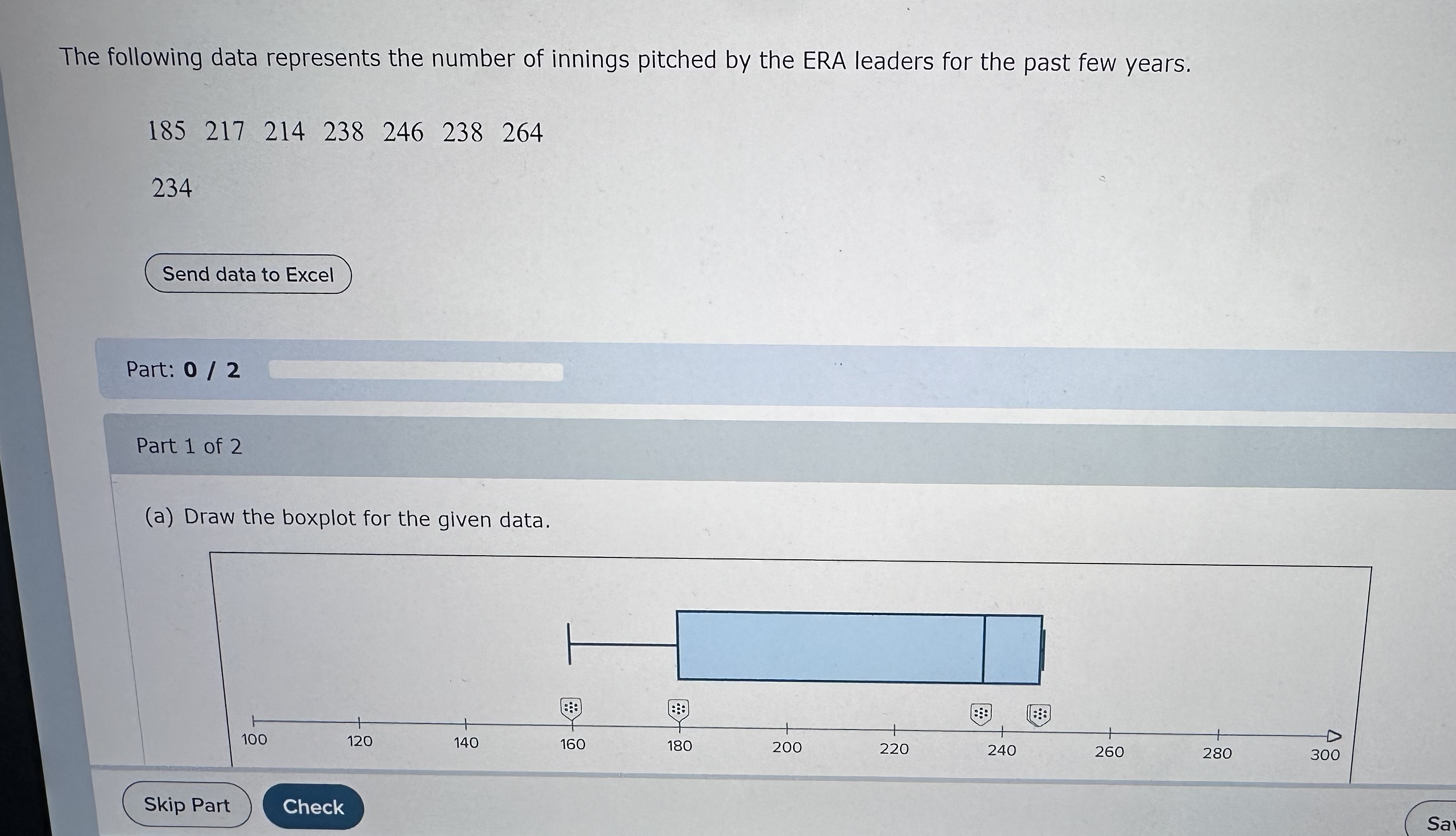 Solved The following data represents the number of innings | Chegg.com