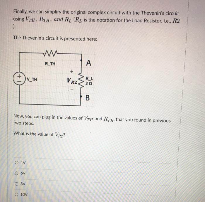 Solved After finding Vrh, the next step is: 4. Find Rth, | Chegg.com