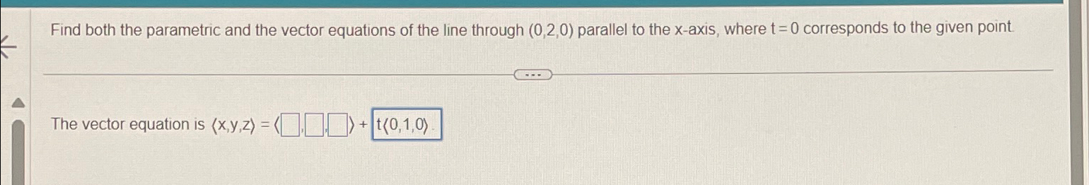 Solved Find both the parametric and the vector equations of | Chegg.com