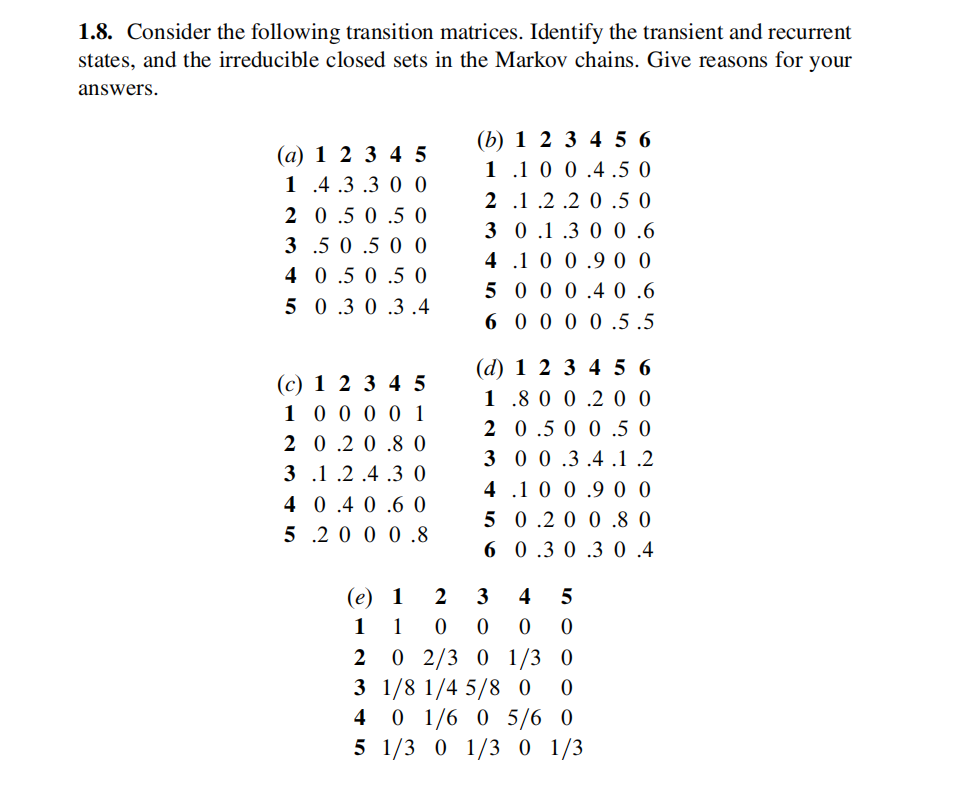 Solved Just do parts D and E ！！！Consider the following | Chegg.com