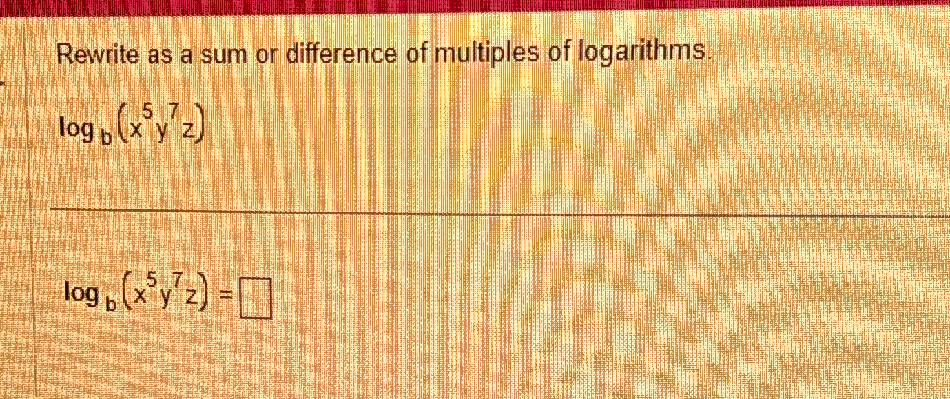 Solved Rewrite as a sum or difference of multiples of | Chegg.com