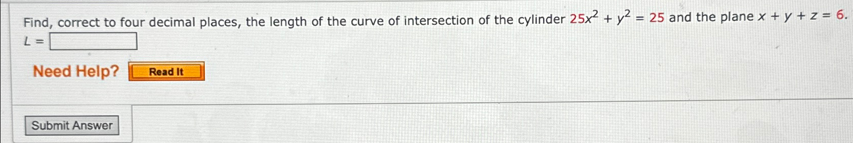 Solved Find, correct to four decimal places, the length of | Chegg.com