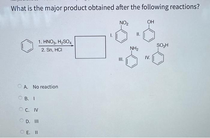 Solved What is the major product obtained after the | Chegg.com