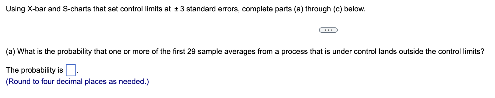 Using X-bar and S-charts that set control | Chegg.com