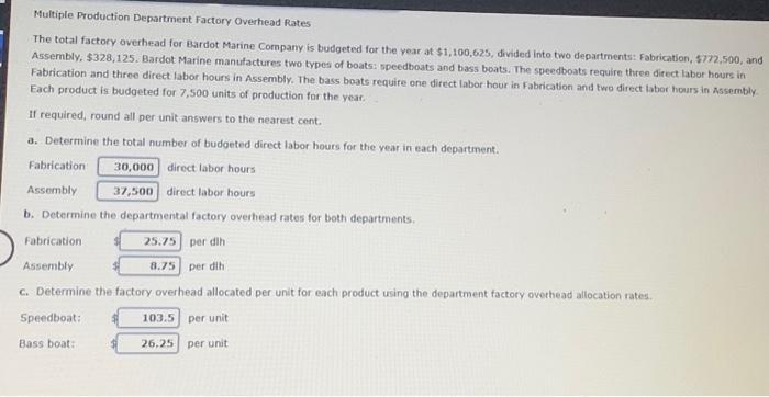 Solved Multiple Production Department Factory Overhead Rates | Chegg.com