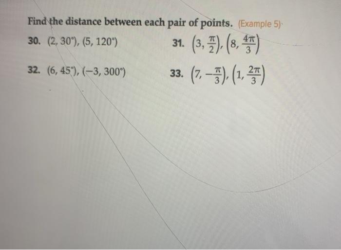 Solved Find the distance between each pair of points. | Chegg.com