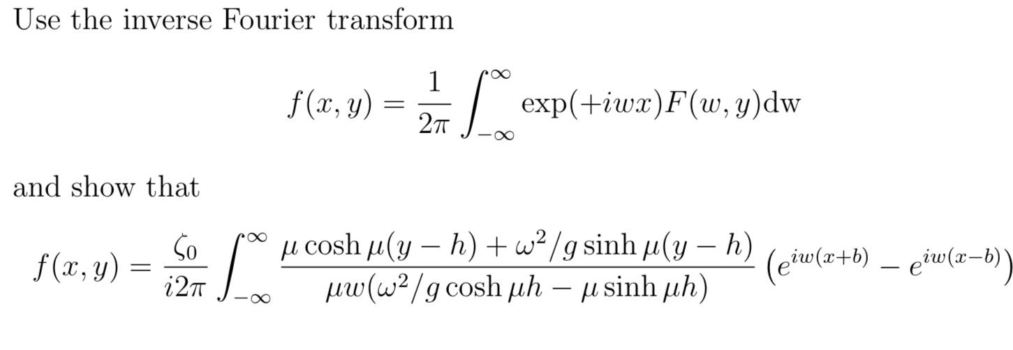 Solved Use the inverse Fourier | Chegg.com