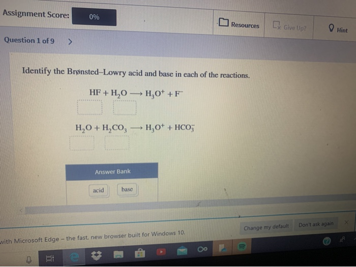 Solved Assignment Score: 0% Resources Give Up? Hint Question | Chegg.com