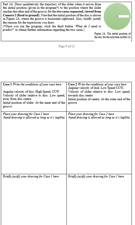 Solved Part 2A. ﻿Draw qualitatively the trajectory of the | Chegg.com