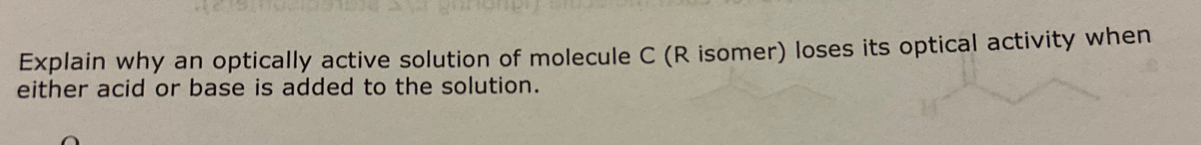 Solved Explain why an optically active solution of molecule | Chegg.com