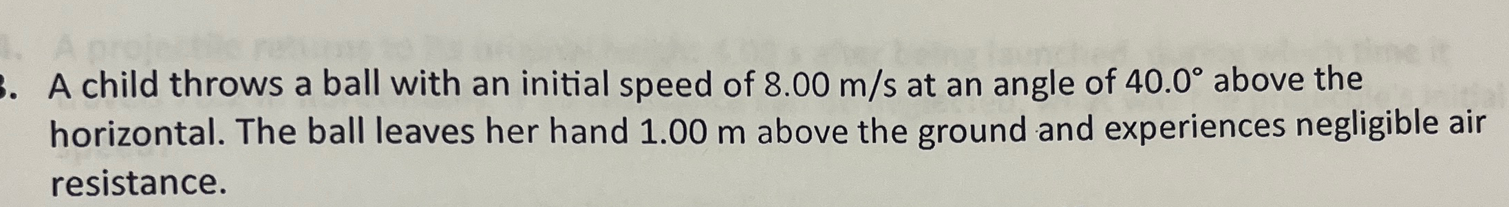 Solved A child throws a ball with an initial speed of 8.00ms | Chegg.com