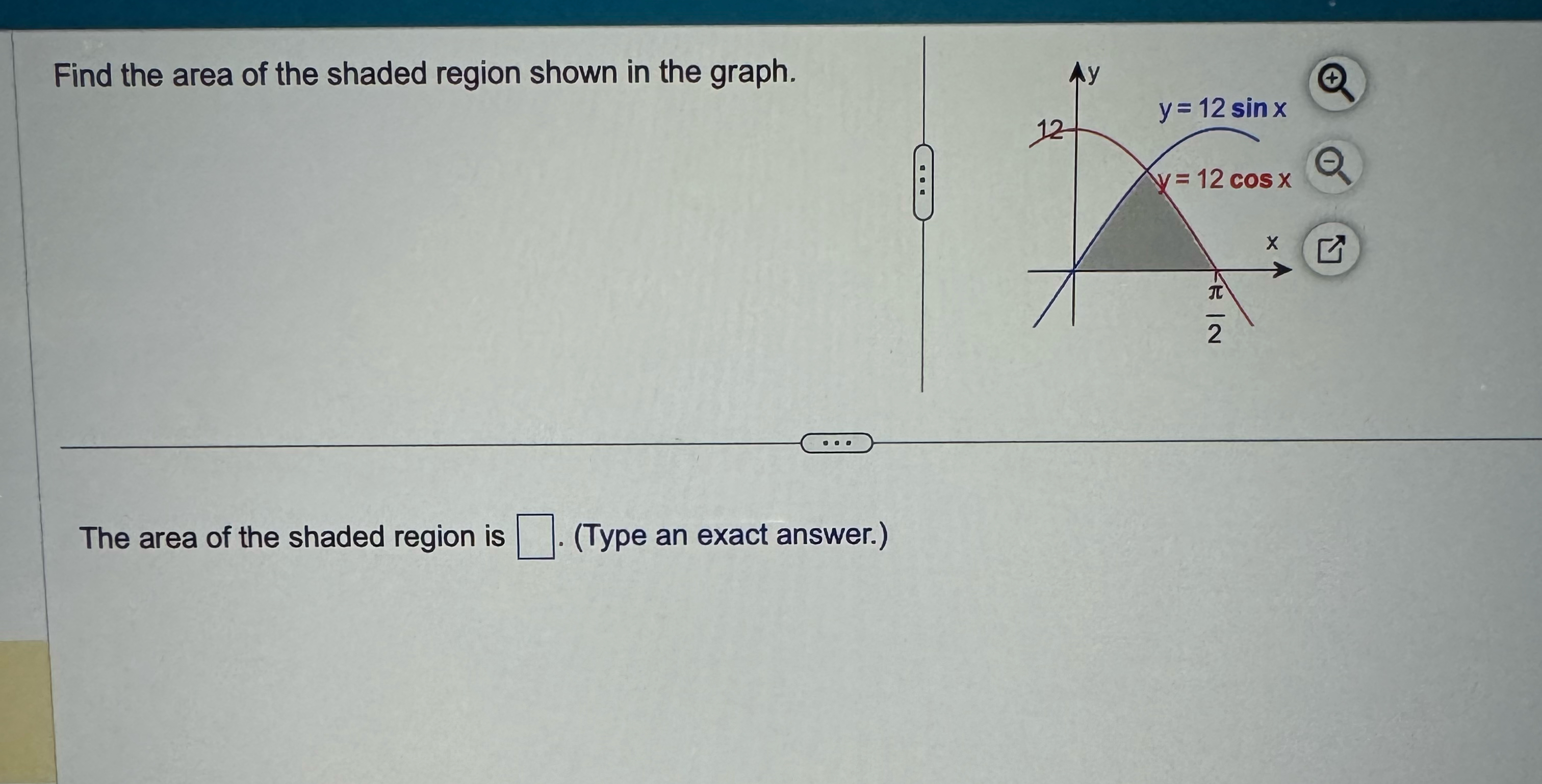 Solved Find the area of the shaded region shown in the | Chegg.com