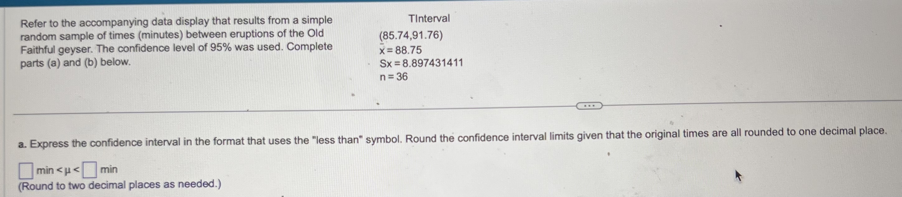 Solved Refer to the accompanying data display that results | Chegg.com