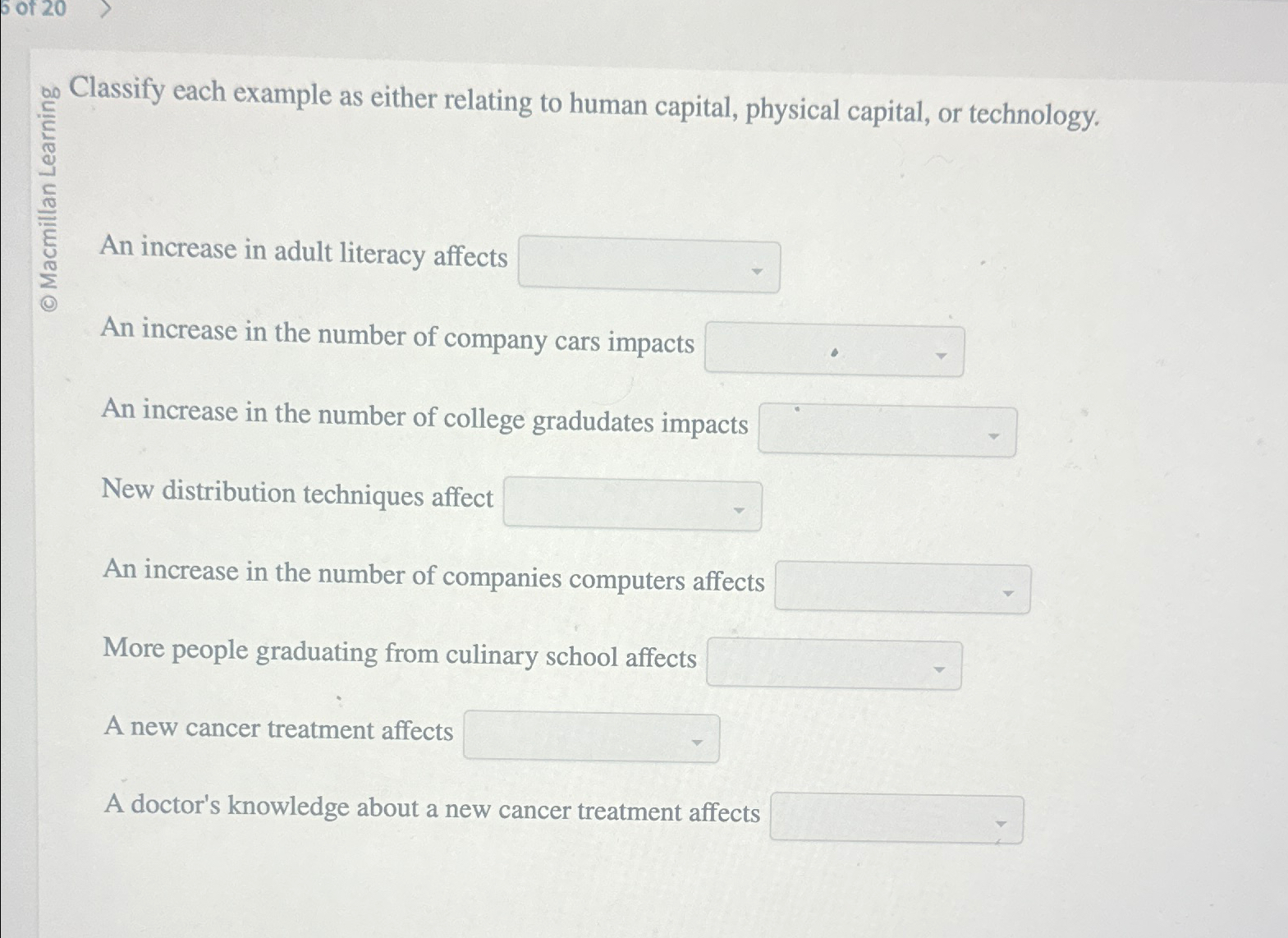 Solved ?C° ﻿Classify each example as either relating to | Chegg.com