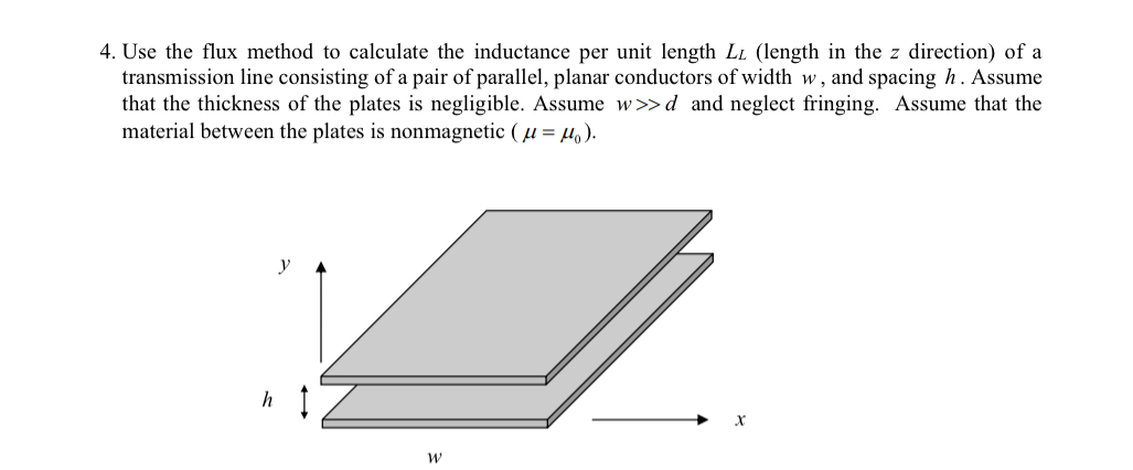 Solved Use the flux method to calculate the inductance per | Chegg.com