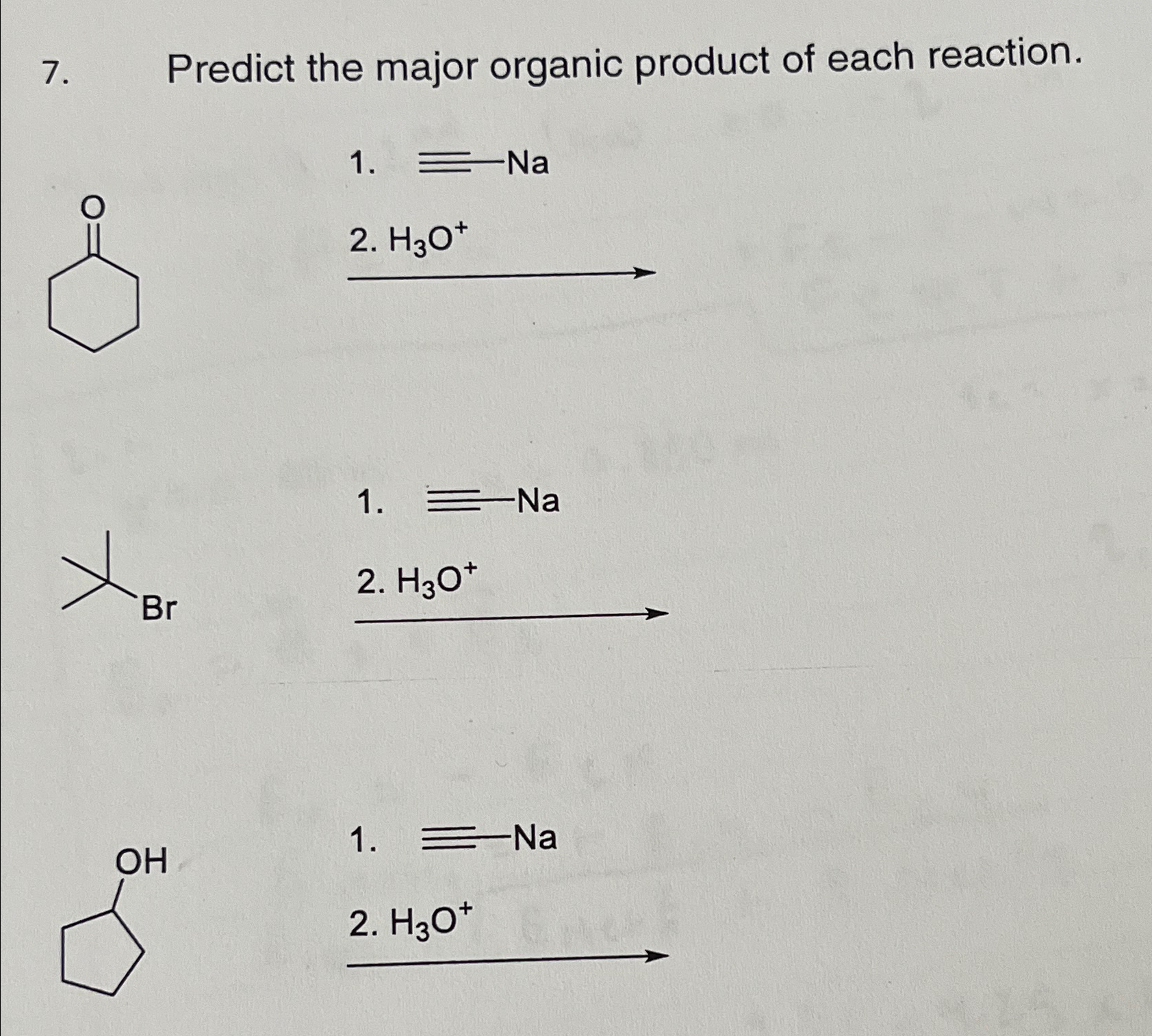 Solved Predict the major organic product of each | Chegg.com