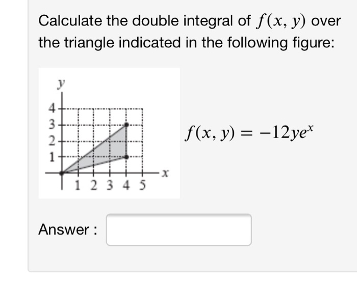 Solved Calculate the double integral of f(x, y) over the | Chegg.com