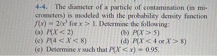 Solved 4 18 Determine The Cumulative Distribution Function