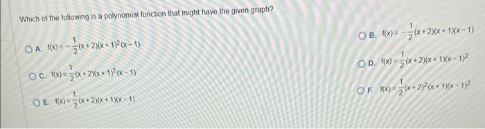 Solved Construct a polynomial function that might have the | Chegg.com Solved Construct a polynomial function that might have the | Chegg.com