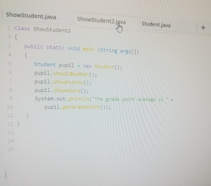 Solved | Instructions Shows clas 5/ 1. Create a class named | Chegg.com